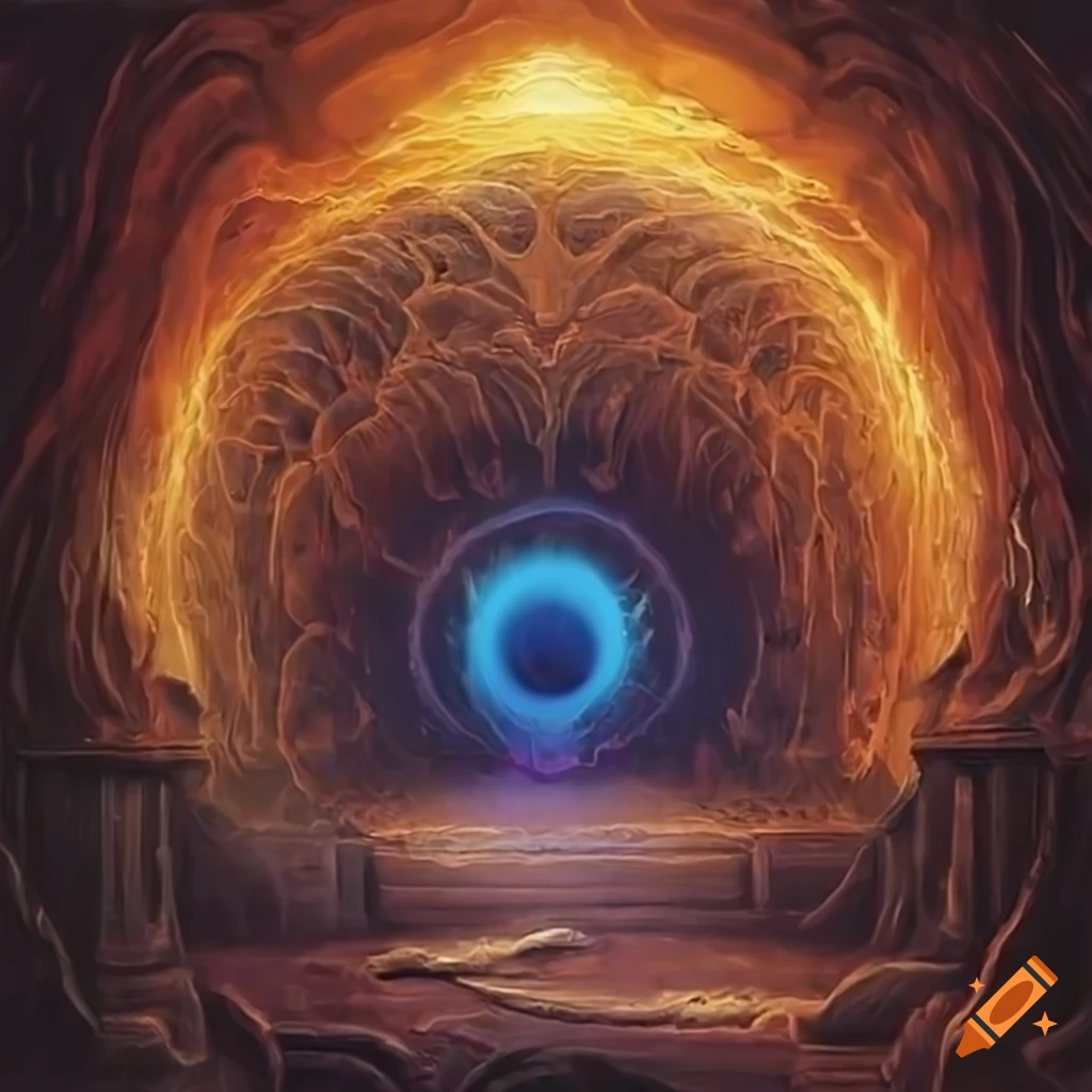 Fateful portal made of diamond dust in high definition on Craiyon