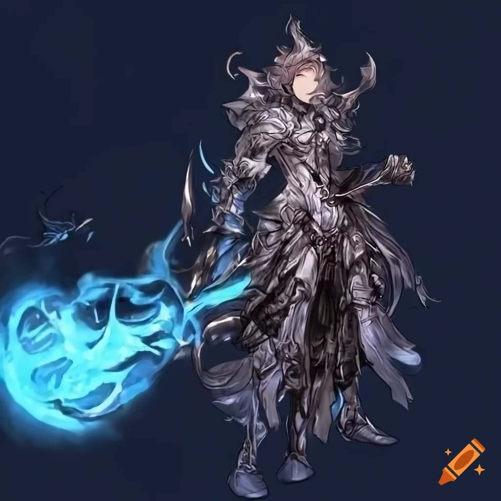 Intricate texture of an ethereal spectral character from Granblue ...