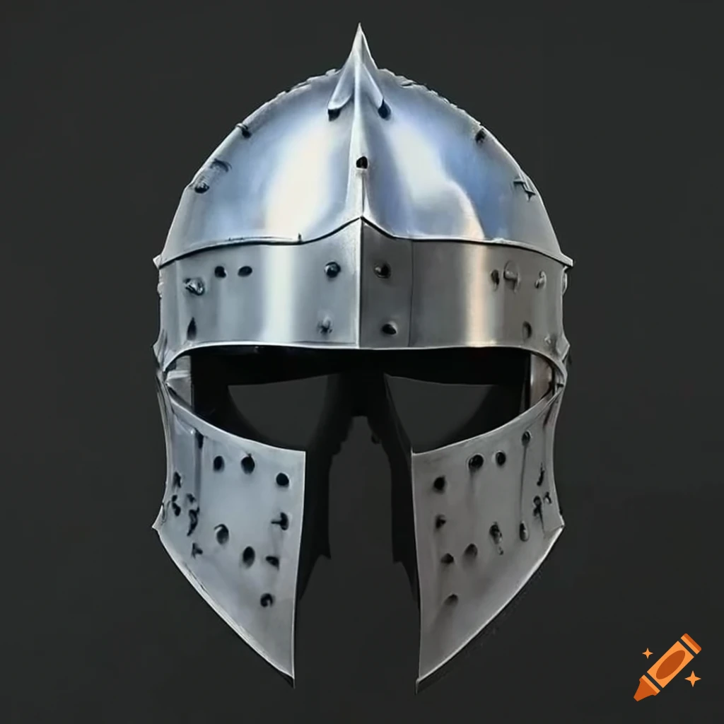 Gothic knight helmet design on Craiyon