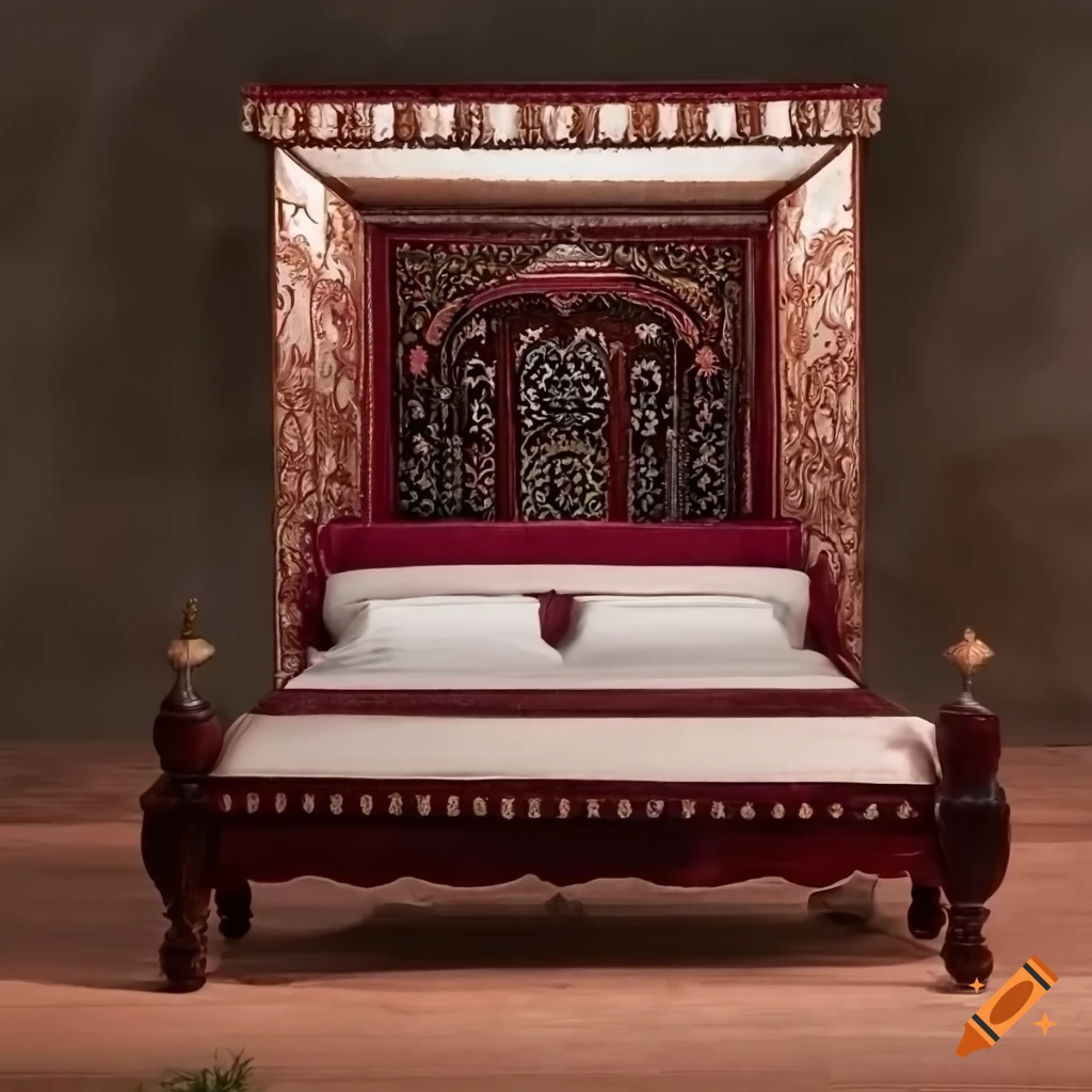 Mughal architecture bed on Craiyon
