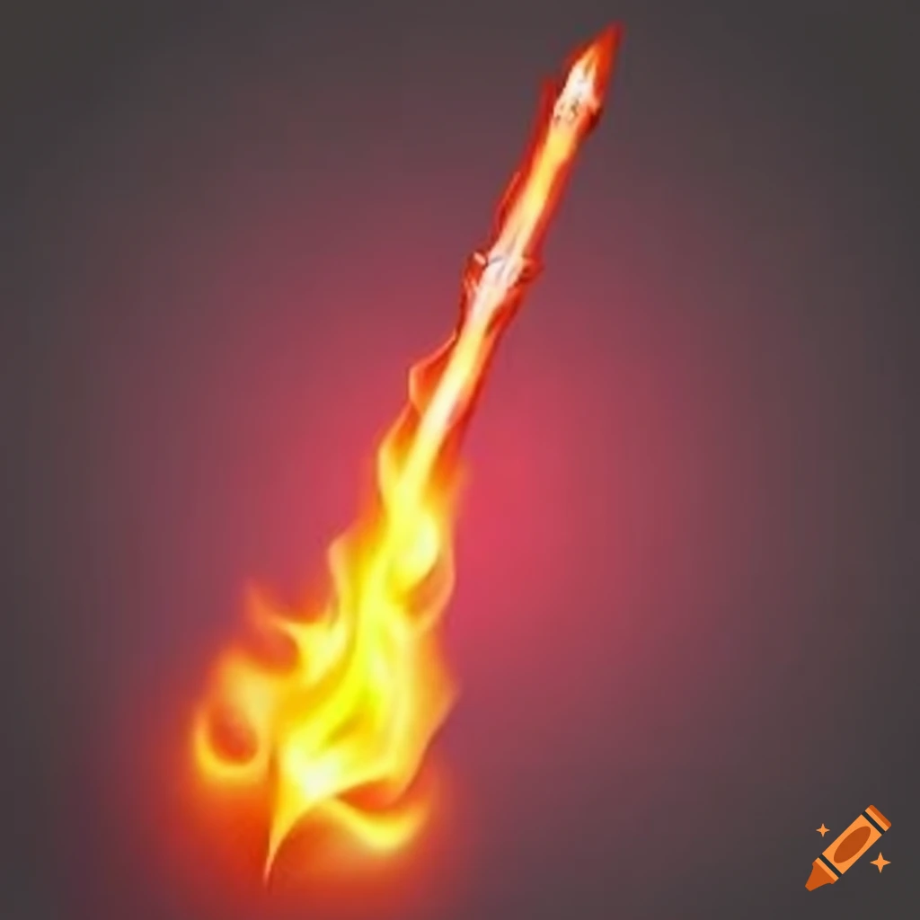 Flame spear on Craiyon