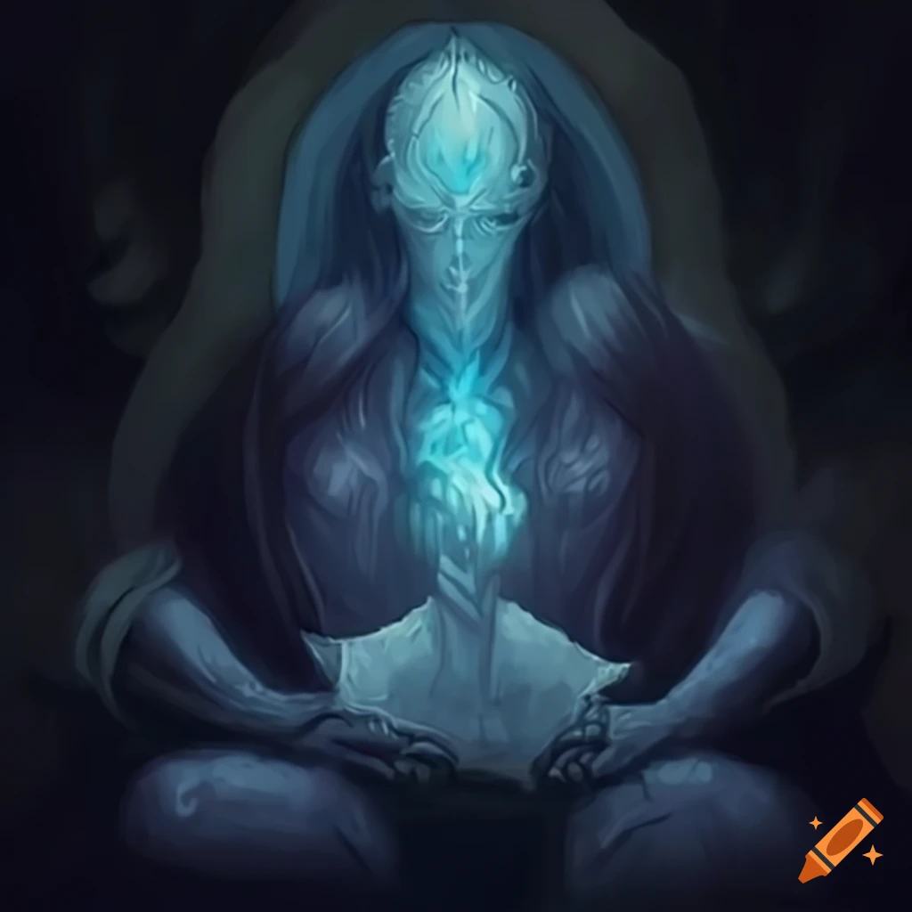 White resurrection spell in a magical setting on Craiyon