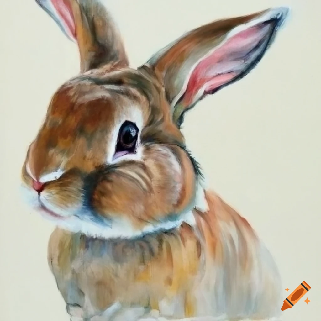 Paintings of rabbits on Craiyon
