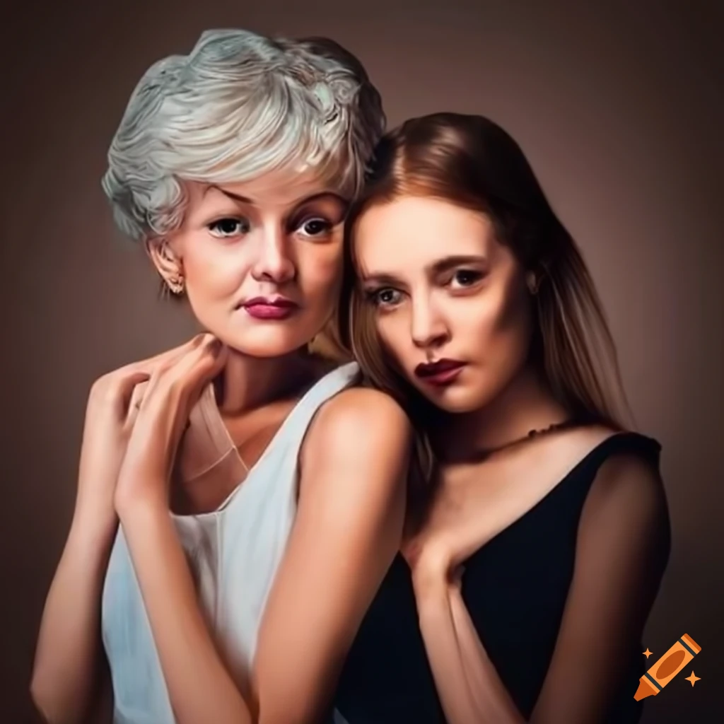 Realistic portrait of a young poor woman and a happy rich woman posing ...