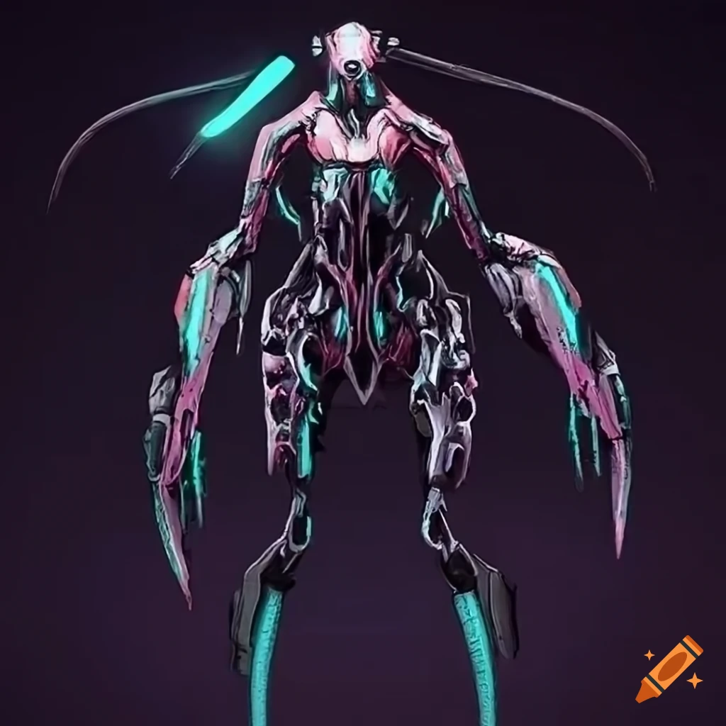 Cyberpunk mecha mantis in a Genocyber scene on Craiyon