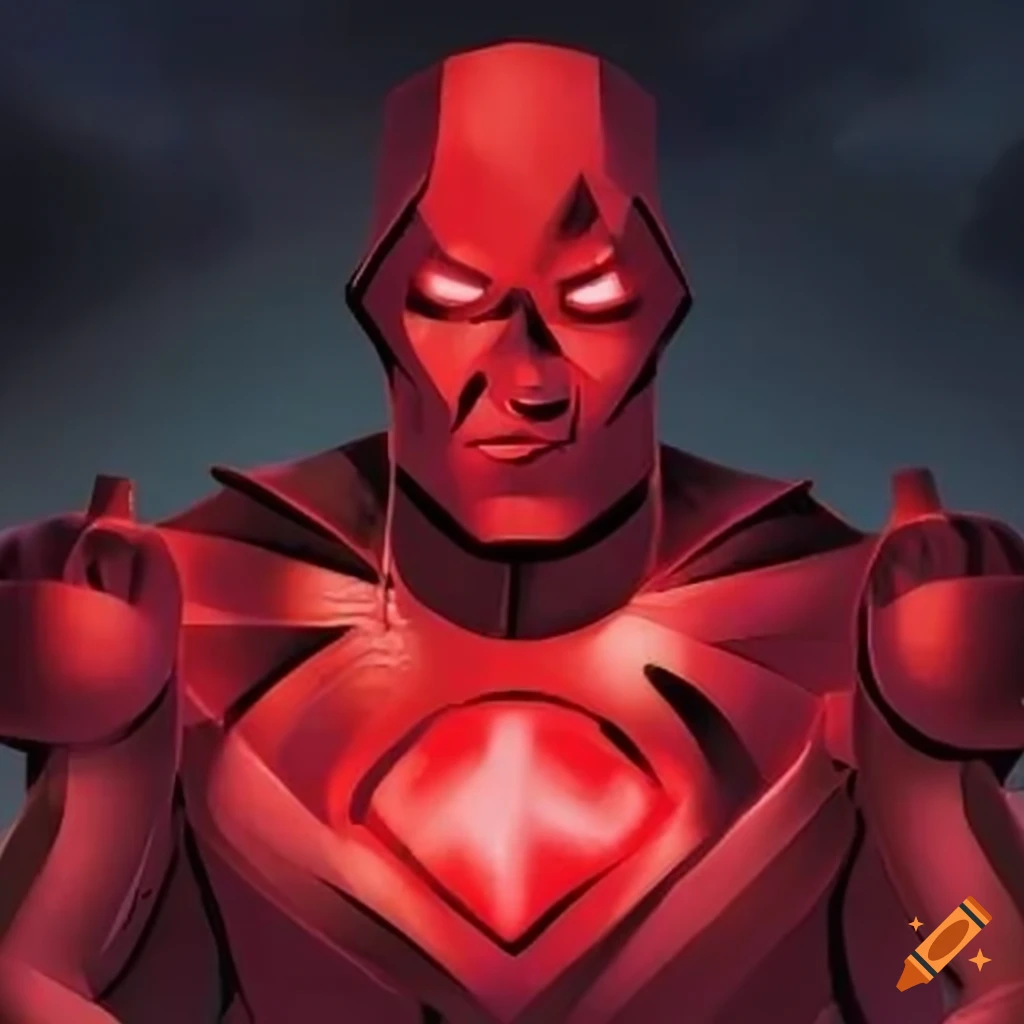 Superhero named the red diamond on Craiyon