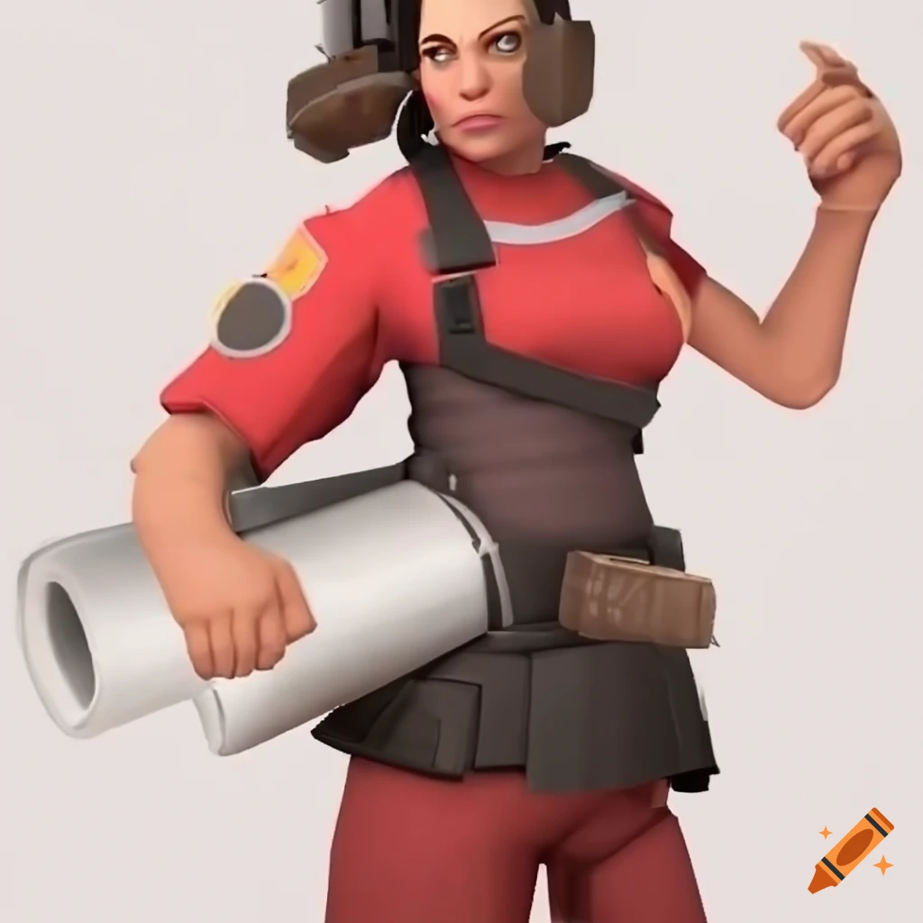 Newest tf2 female character with blueprints, full body on Craiyon
