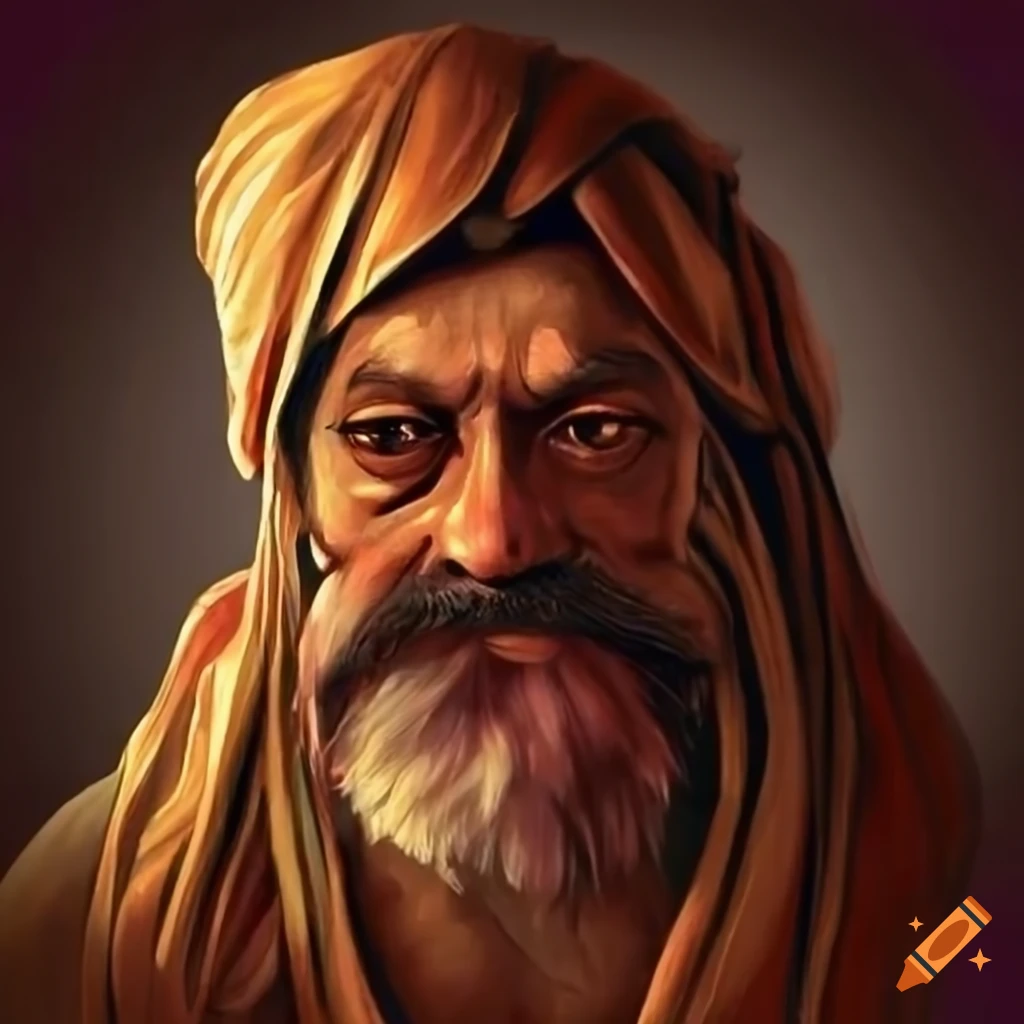 Portrait of a wealthy man in 1554 india on Craiyon