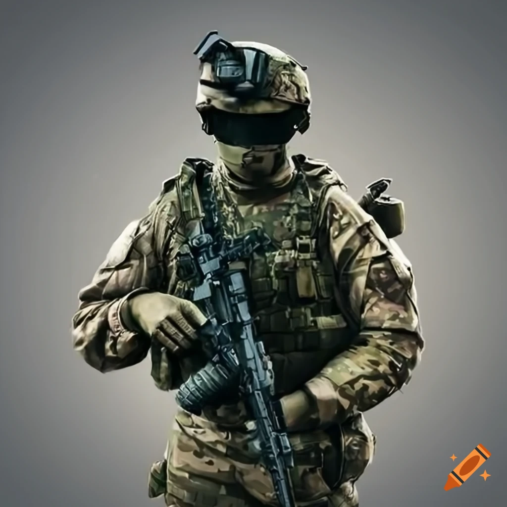 Combat soldier on Craiyon