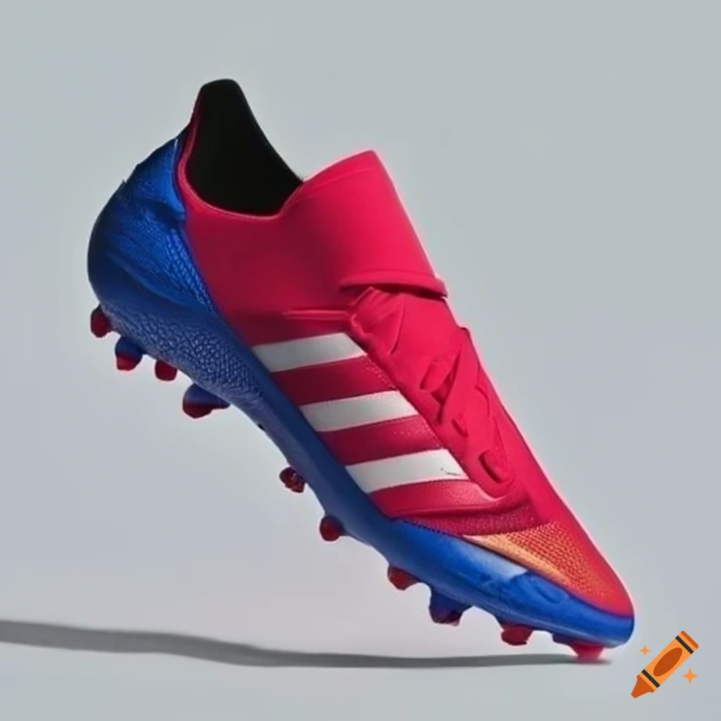 Adidas-branded football boots with magenta, lapis, cherry red, and ...