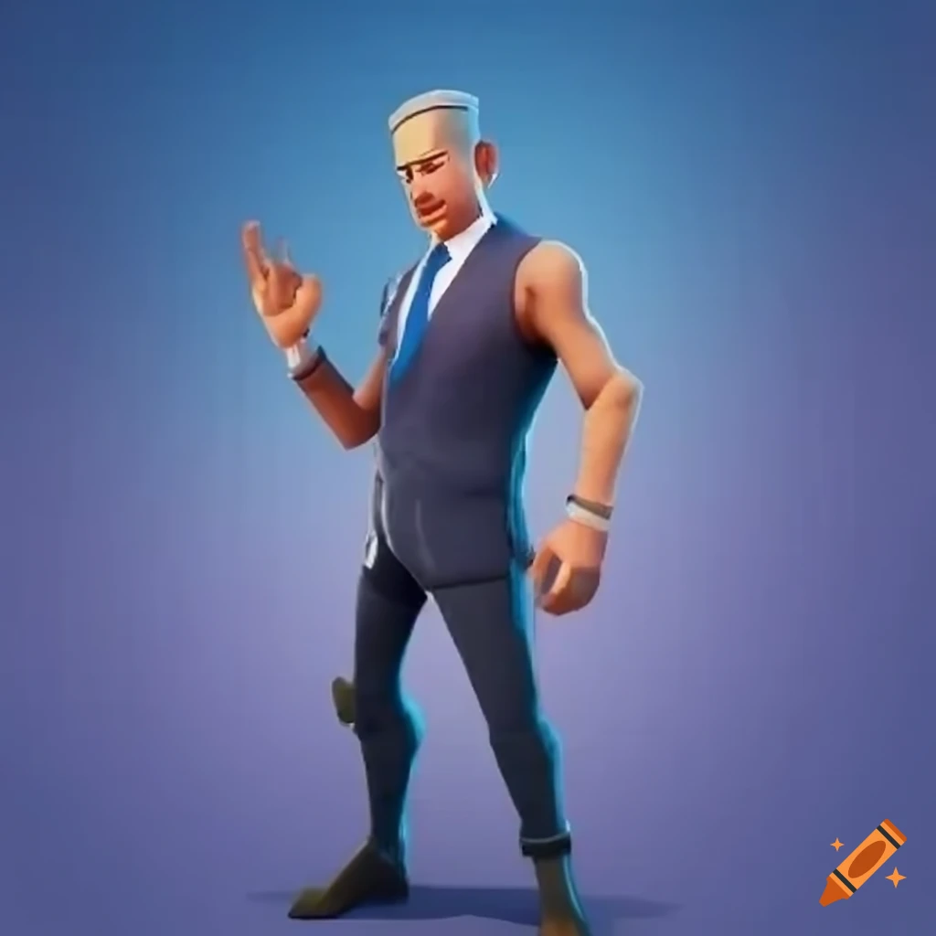 Benjamin netanyahu fortnite skin on Craiyon