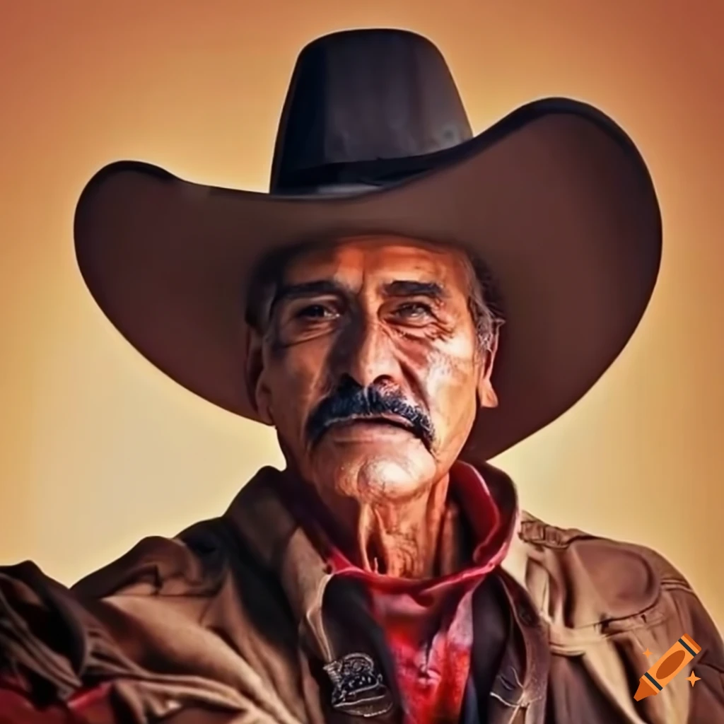 Handsome 50 year old mexican cowboy on Craiyon