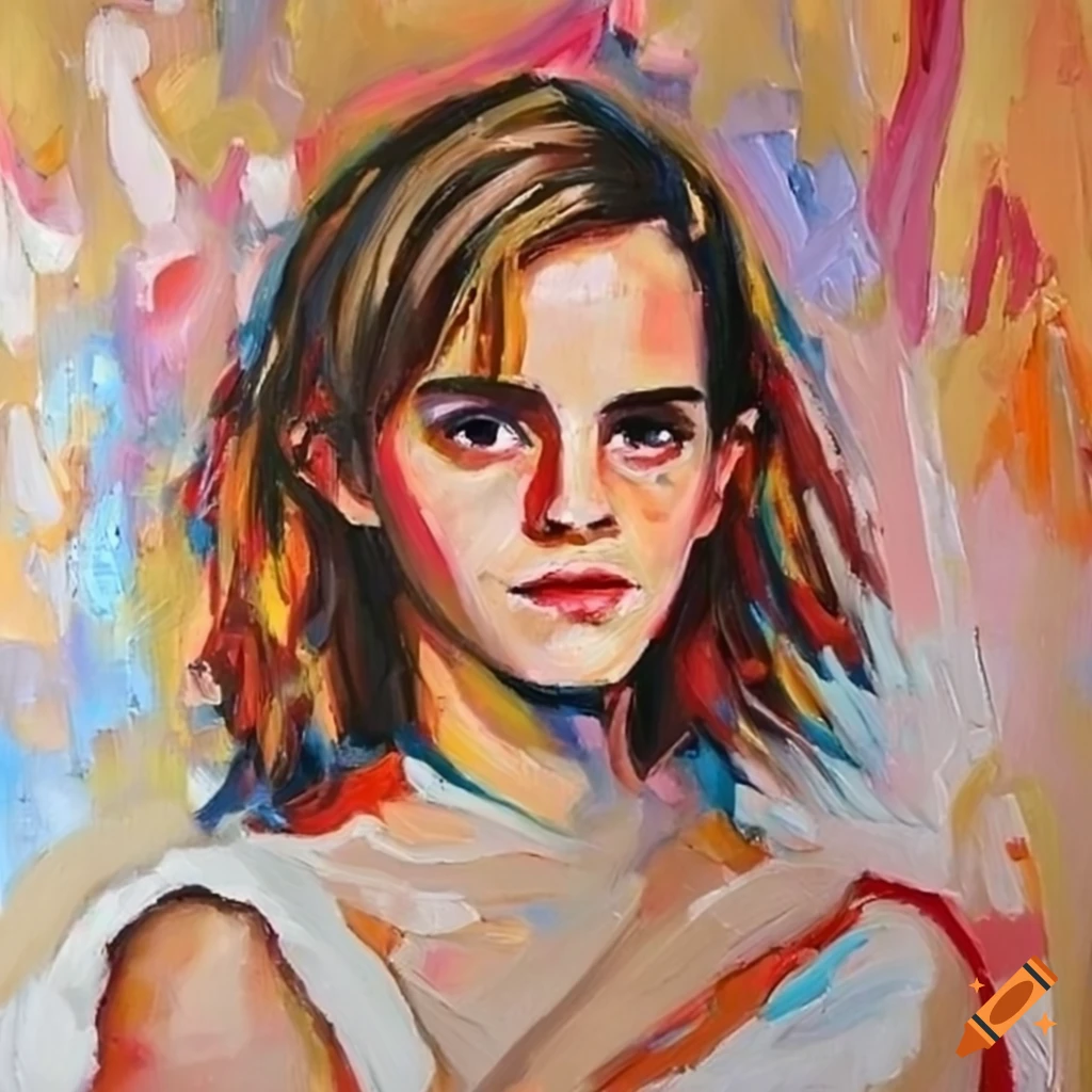 Impressionist painting of emma watson on Craiyon