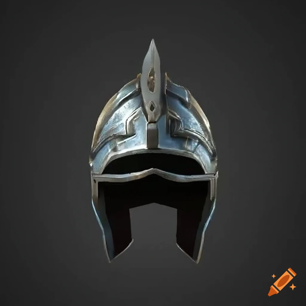 Elite champion cursed helmet, front view on Craiyon