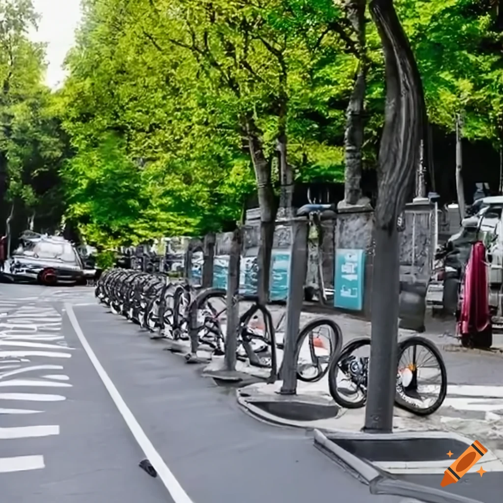 Bike parking smart on Craiyon