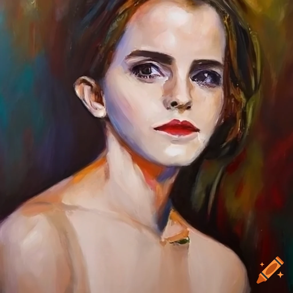 Impressionist painting of emma watson on Craiyon