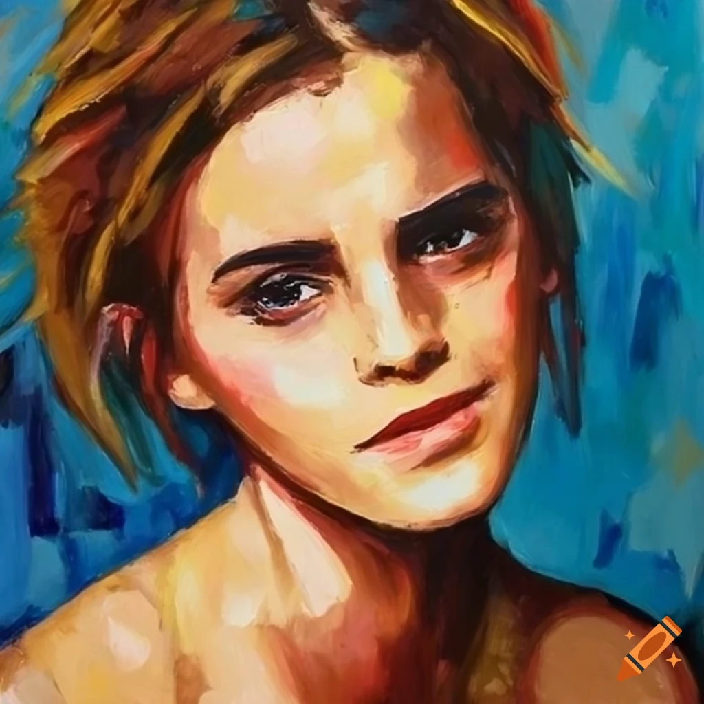 Impressionist painting of emma watson on Craiyon