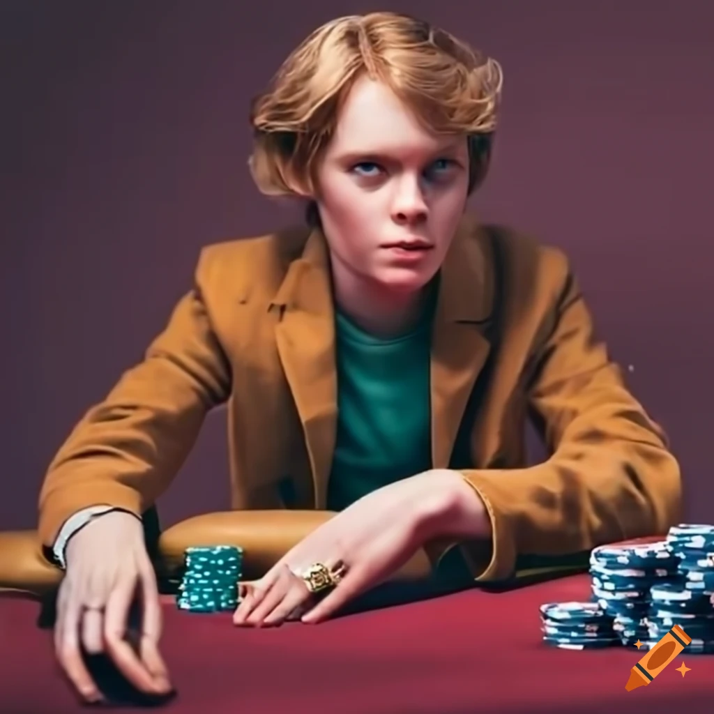 Charlie plummer playing poker on Craiyon