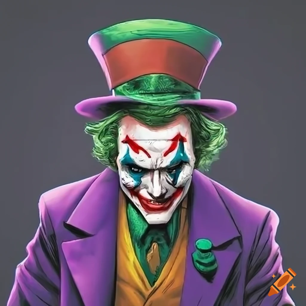 Character wearing a hat with 'corruption' written on it on Craiyon