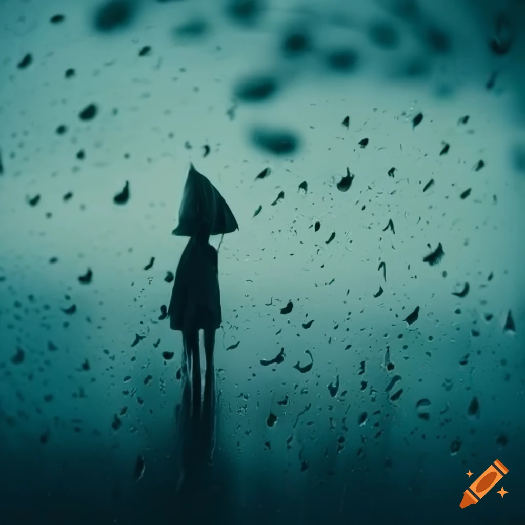 Image of a sad rainy day on Craiyon