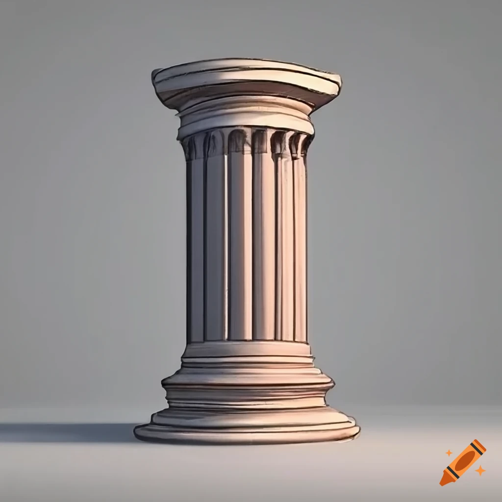 Simple classic roman column plinth on Craiyon