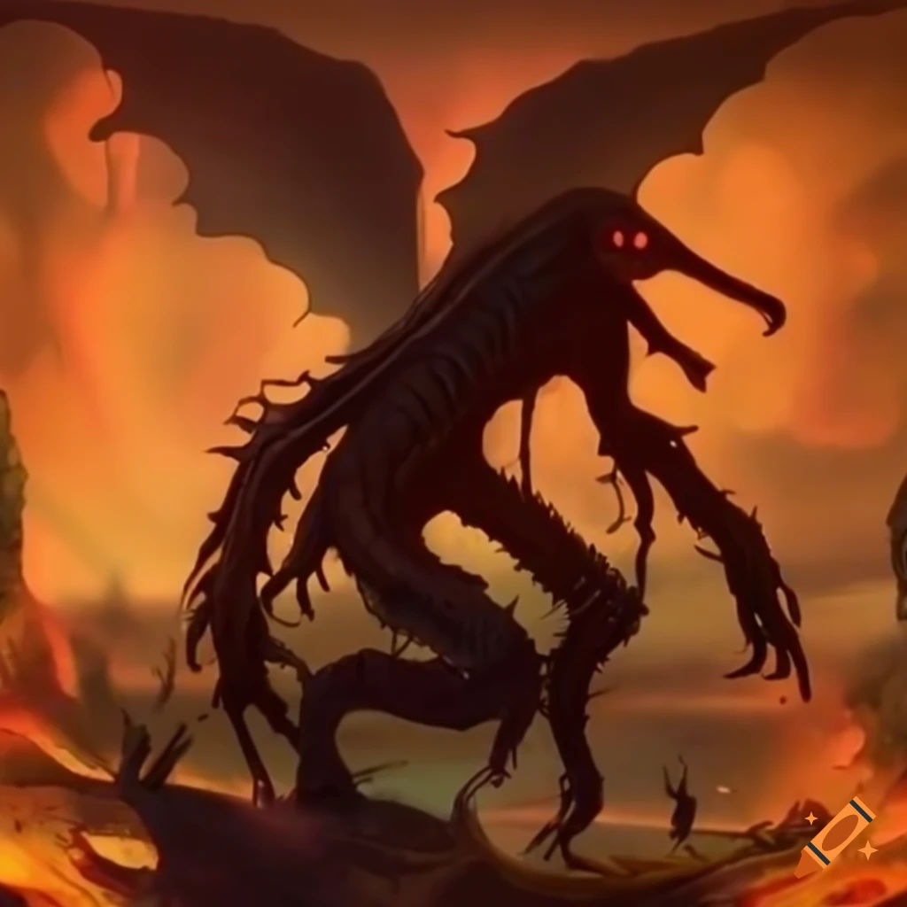 Eldritch monster inspired by murder drones and venus flytraps on Craiyon