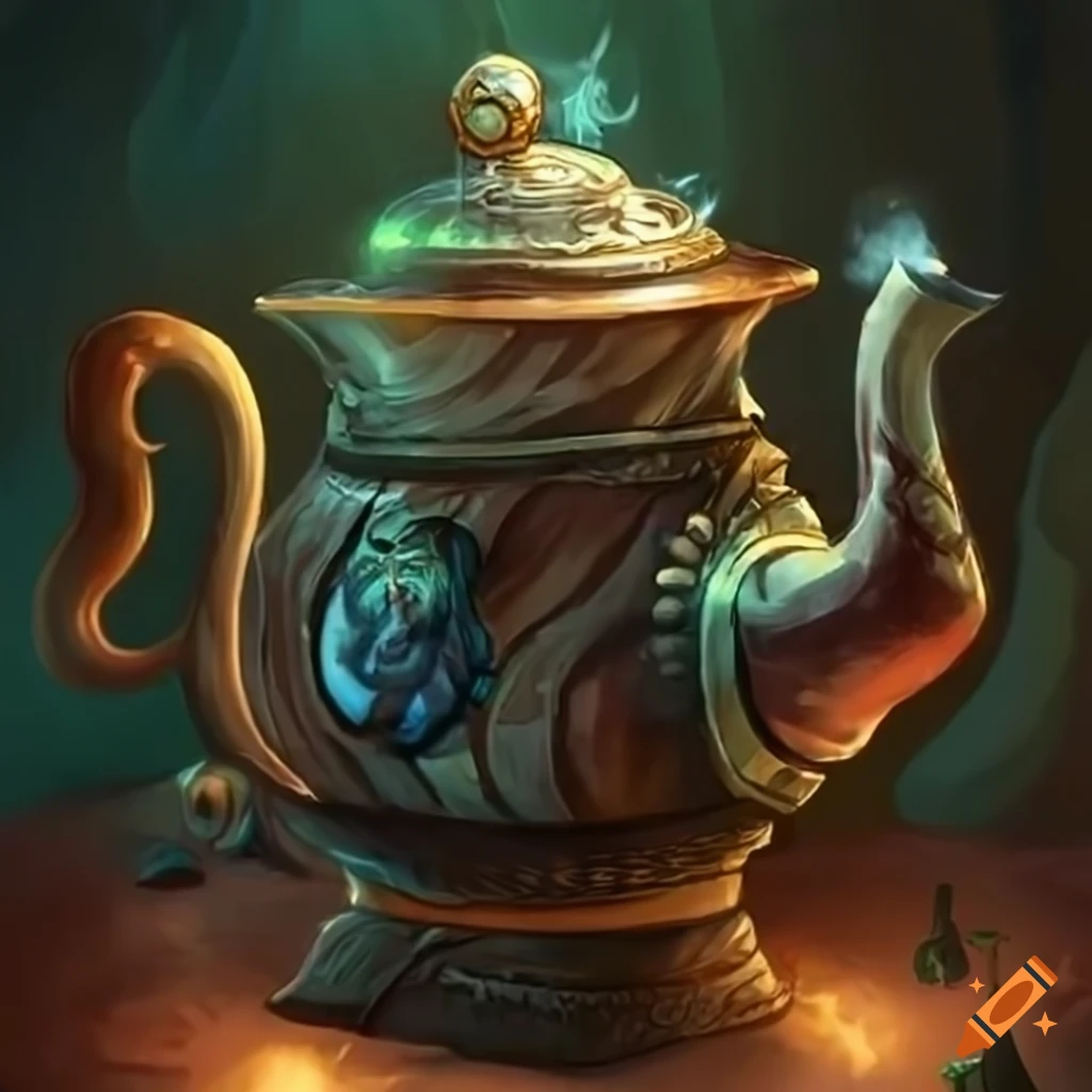 Magic teapot for dnd (dungeons and dragons) on Craiyon