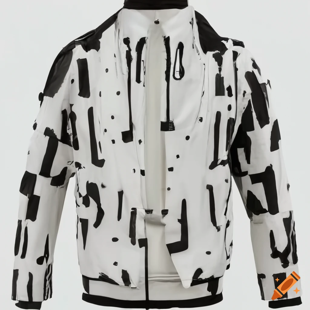 Maison Margiela white and black birch texture street style tracksuit on ...