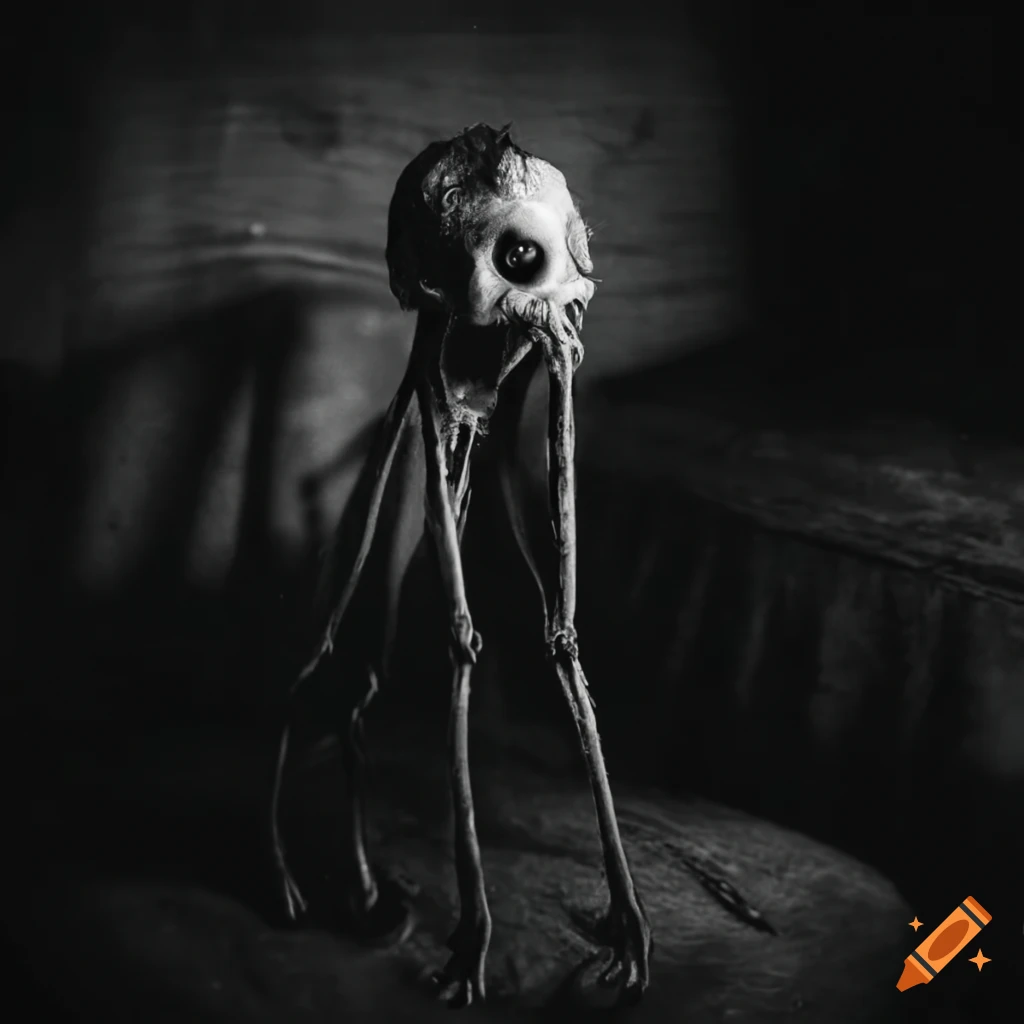 Mysterious long-legged creature captured on trail cam in black and ...