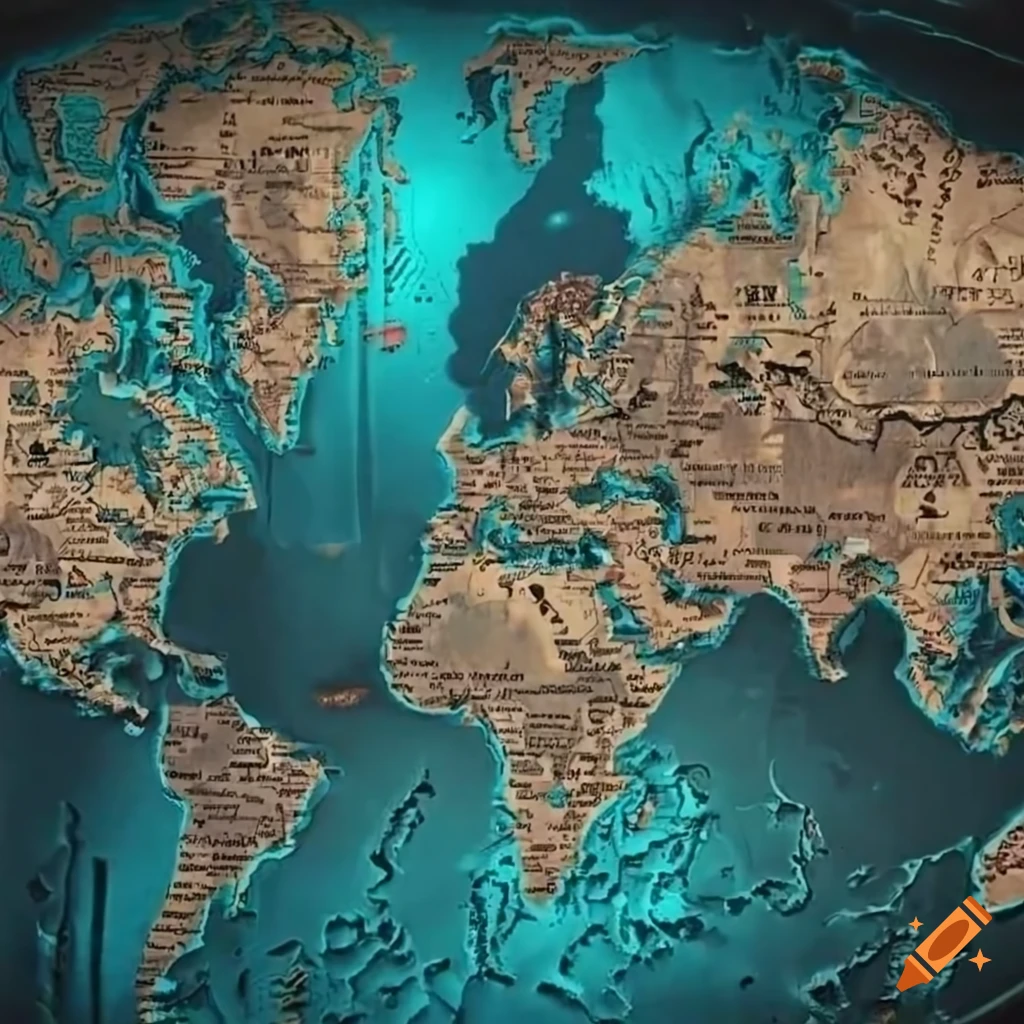 Innovative finish world map on Craiyon