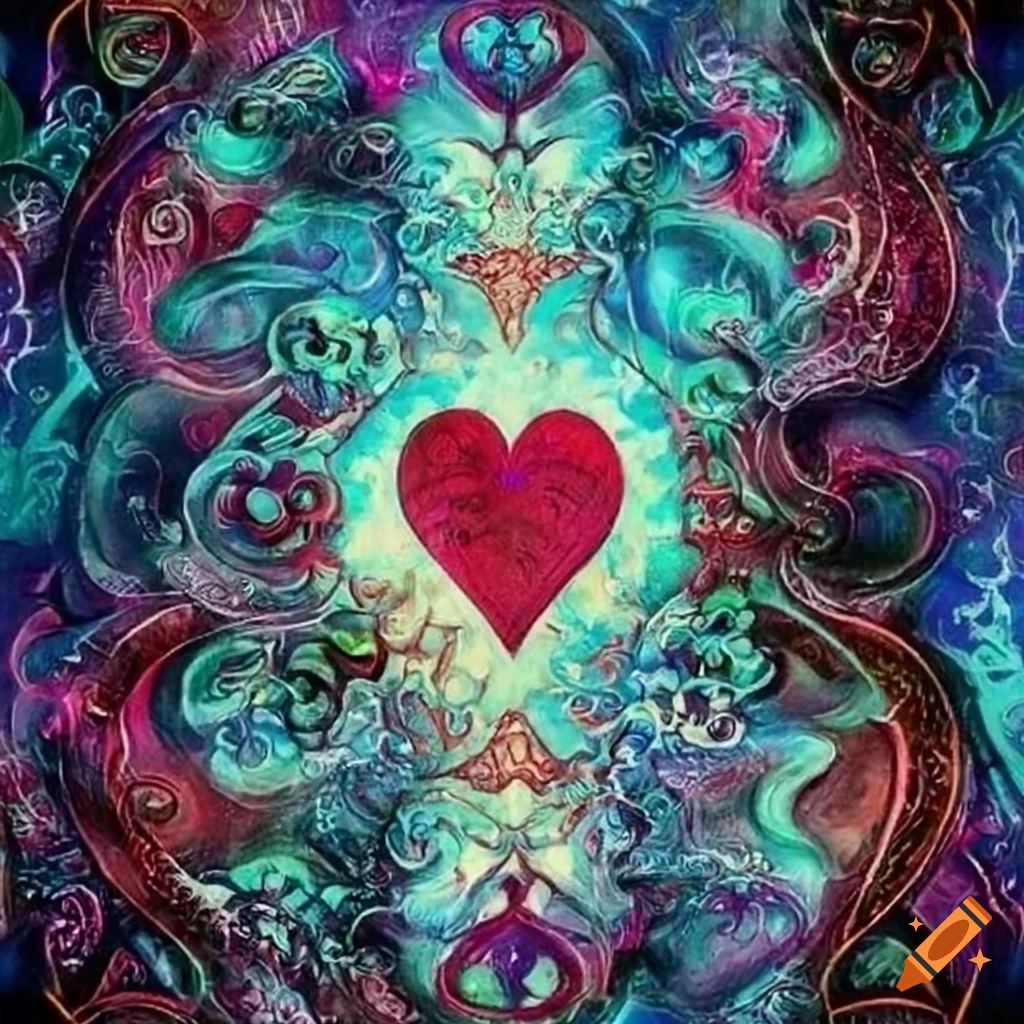 Ace of hearts esoteric art on Craiyon