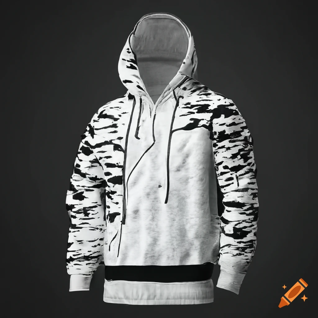 Oversized full body white and black birch tree texture tennis tracksuit ...