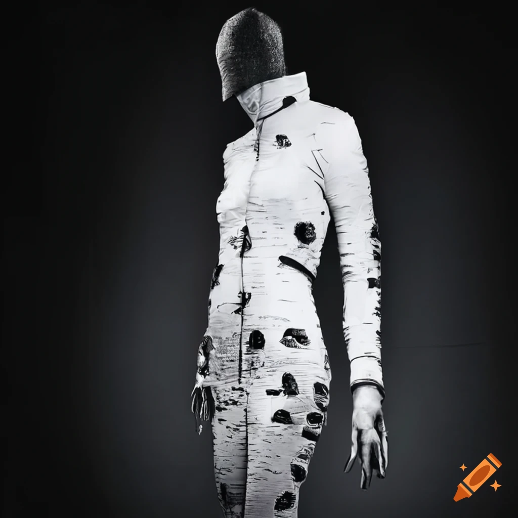 Thierry Mugler unisex old school white & black birch tree texture ...