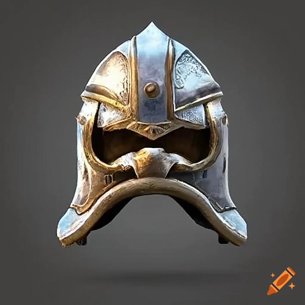 Dwarf helmet seen from the front on Craiyon