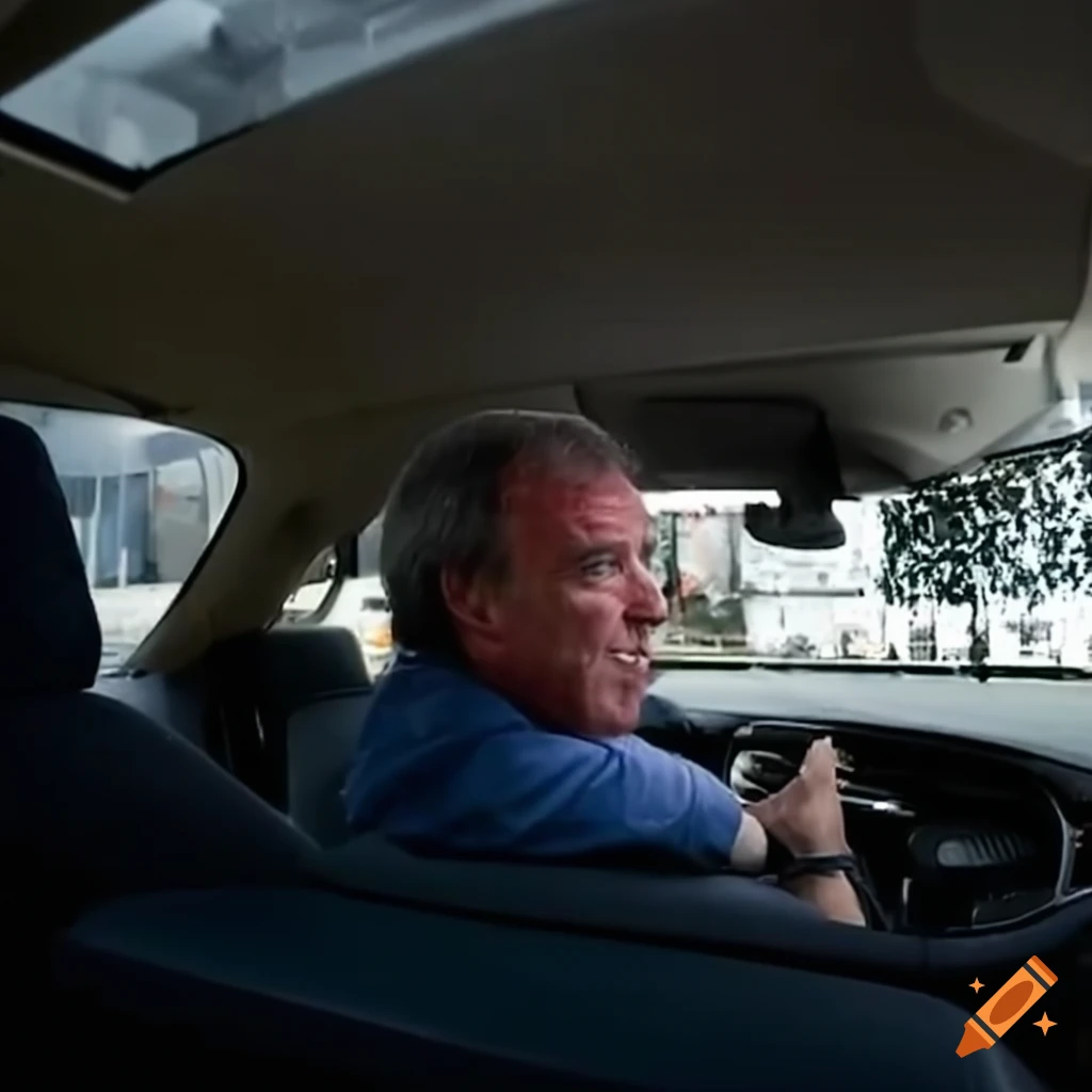 Jeremy Clarkson driving a Toyota Corolla inside a shopping center on ...