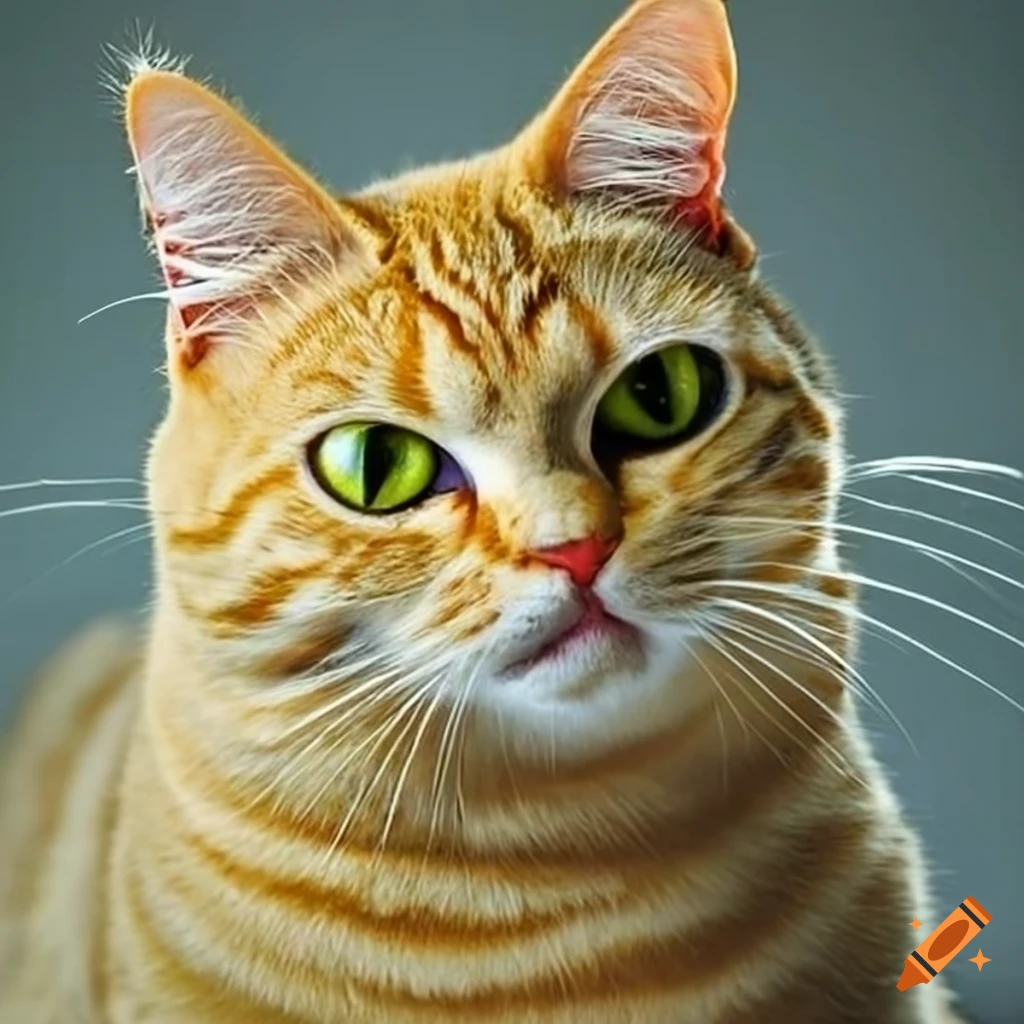 Fluffy yellow cat on Craiyon