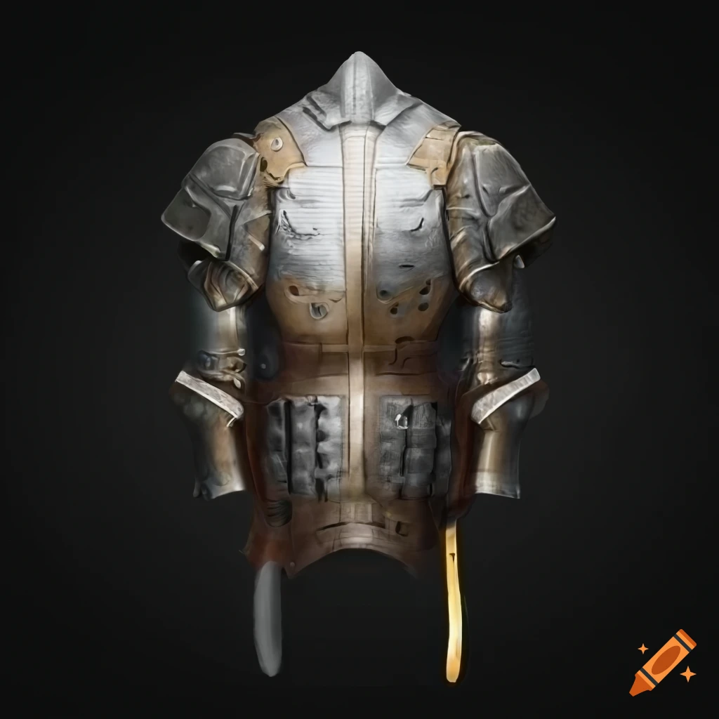 Front view of a bathyscaphe armor on Craiyon