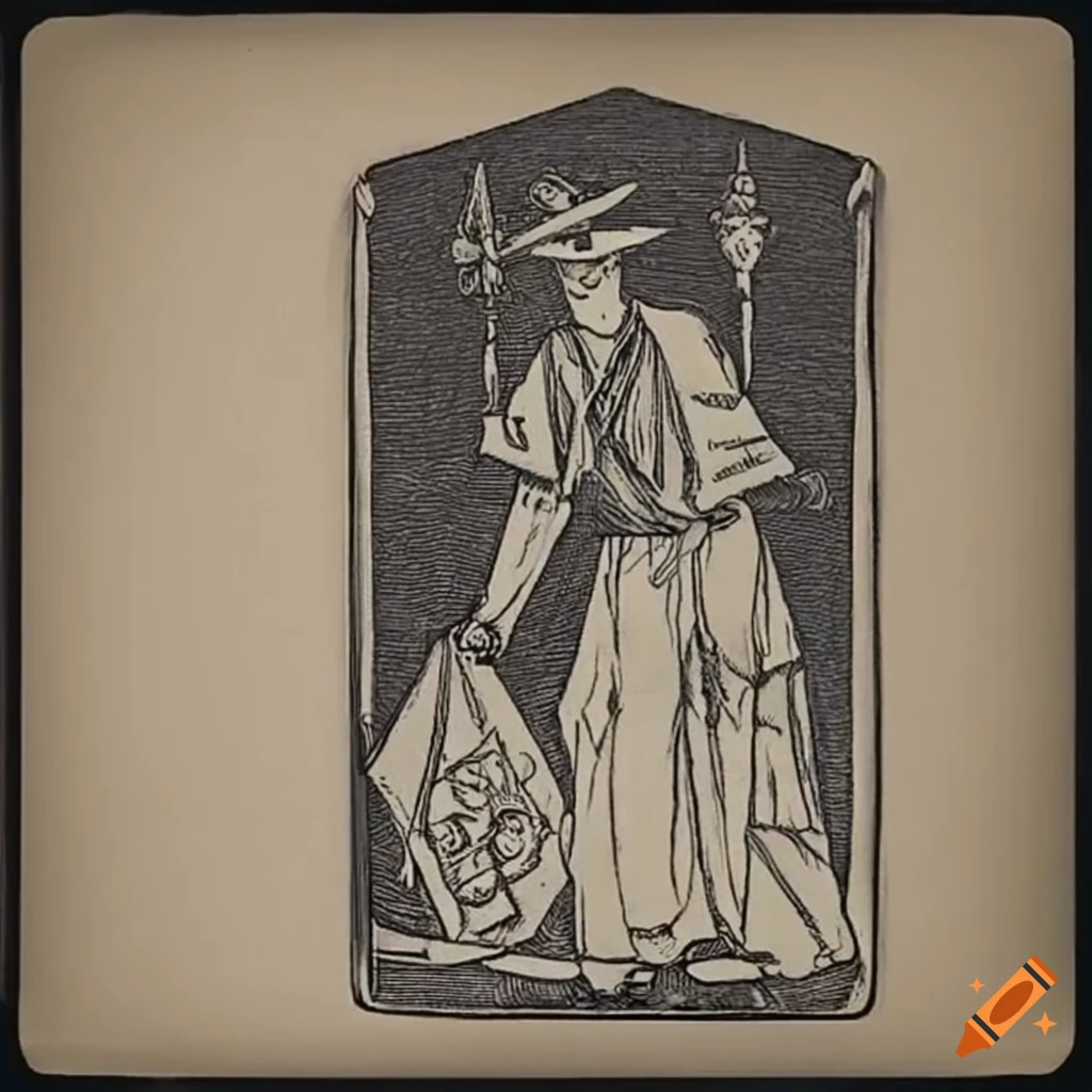 The hermit tarot card from the rider-waite deck on Craiyon