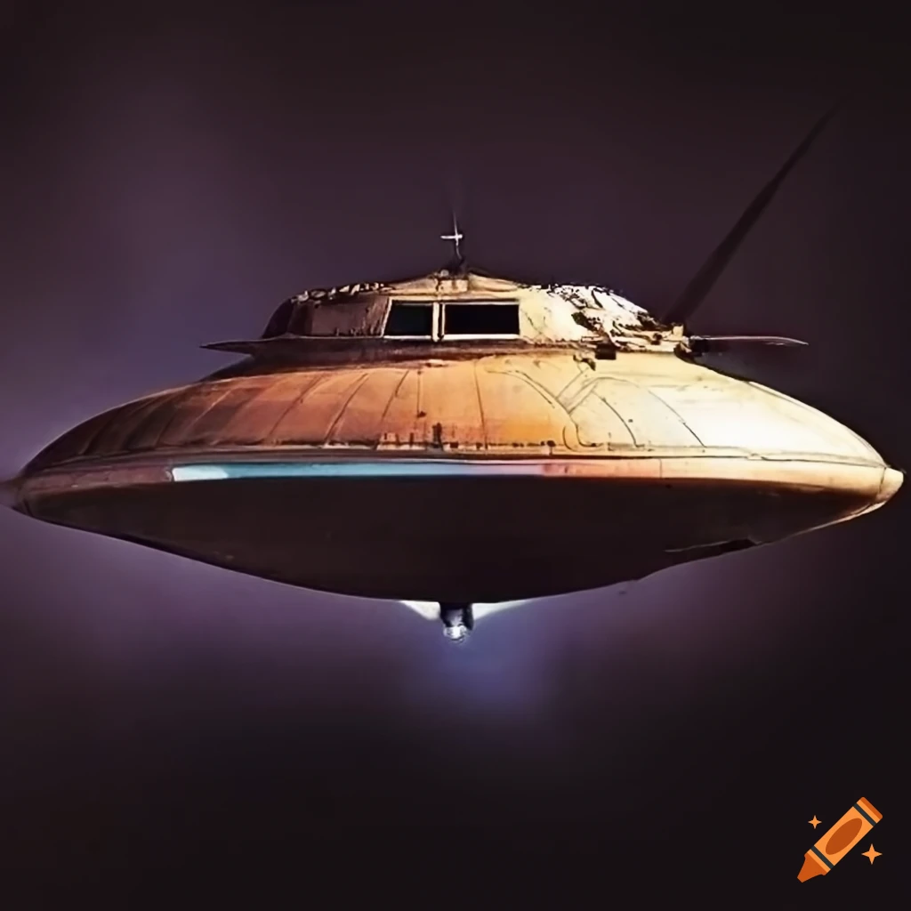 Historic German flying saucer with intricate details on Craiyon