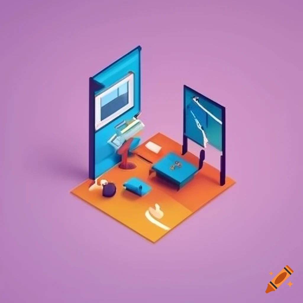 Isometric style infographic for skill development on Craiyon