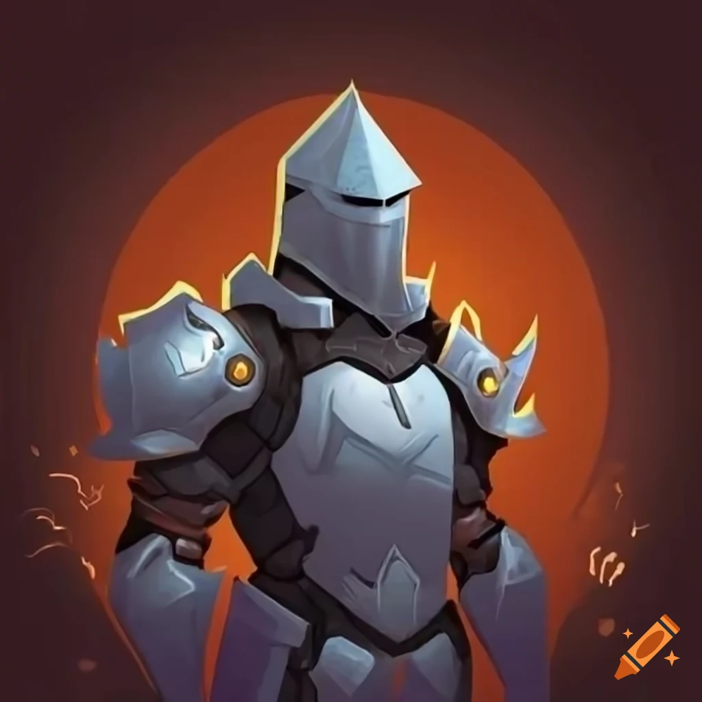 Male knight character concept art in overwatch style on Craiyon