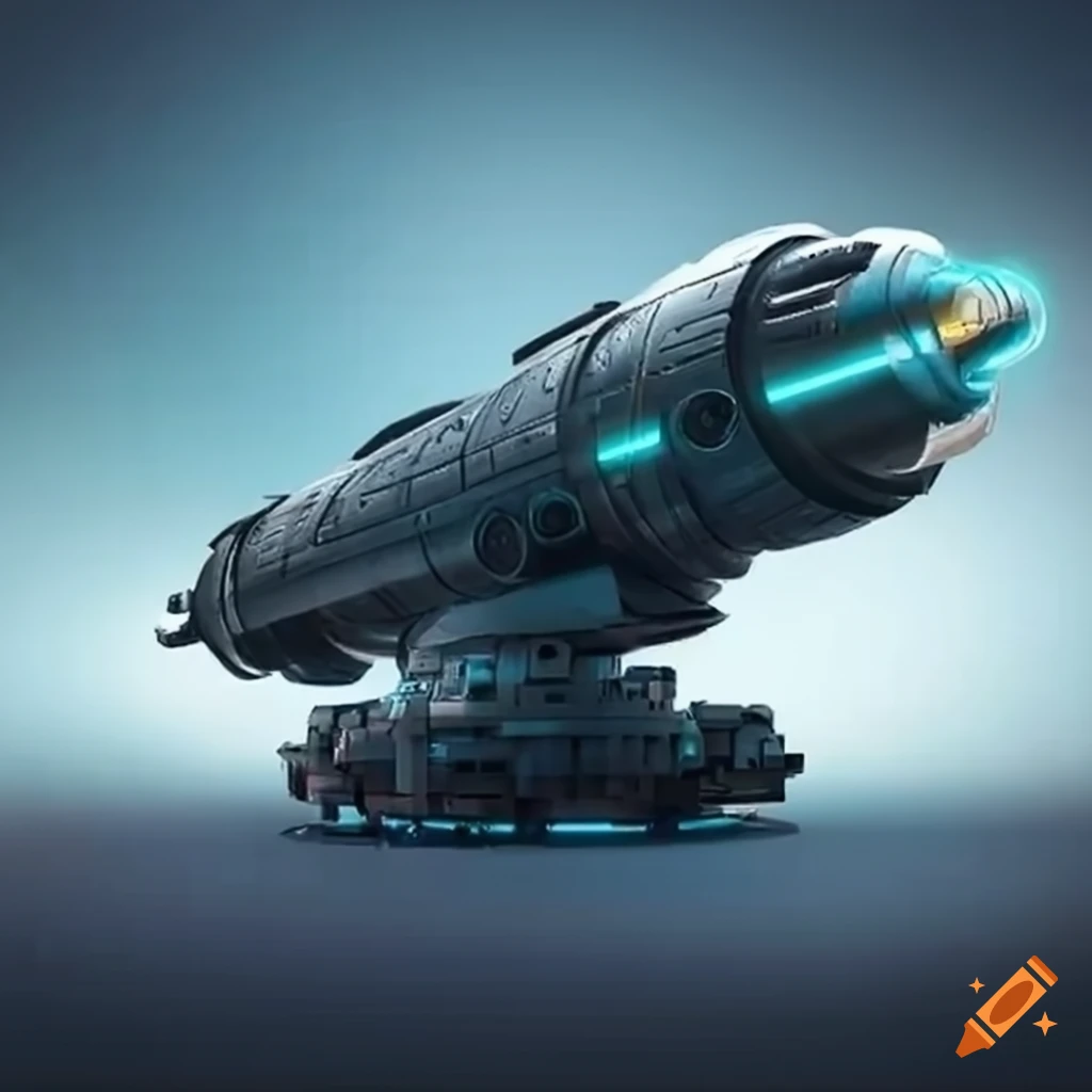 Huge futuristic cannon with advanced technology on Craiyon