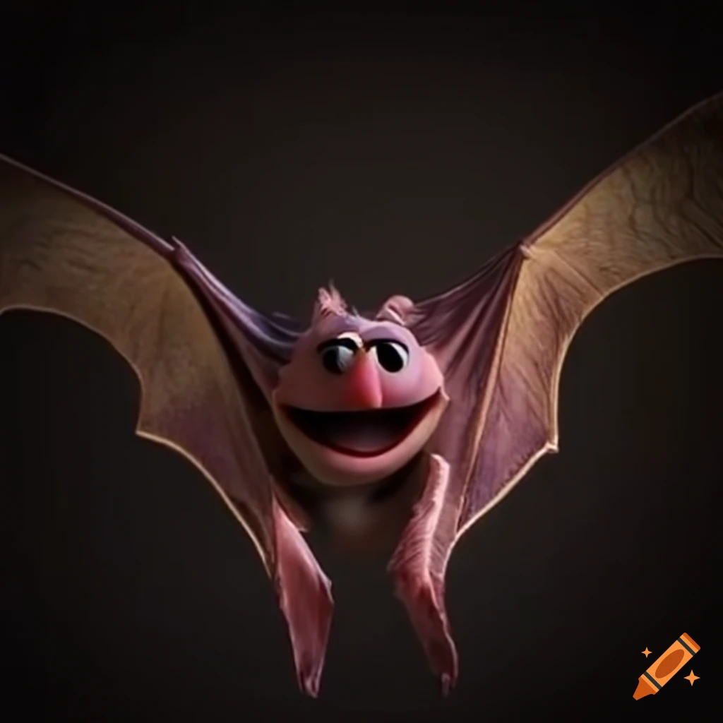 Muppets with a bat costume on Craiyon