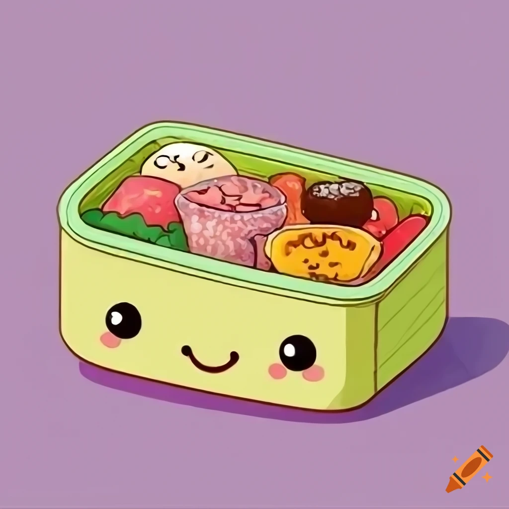 Cute kawaii bento box art on Craiyon
