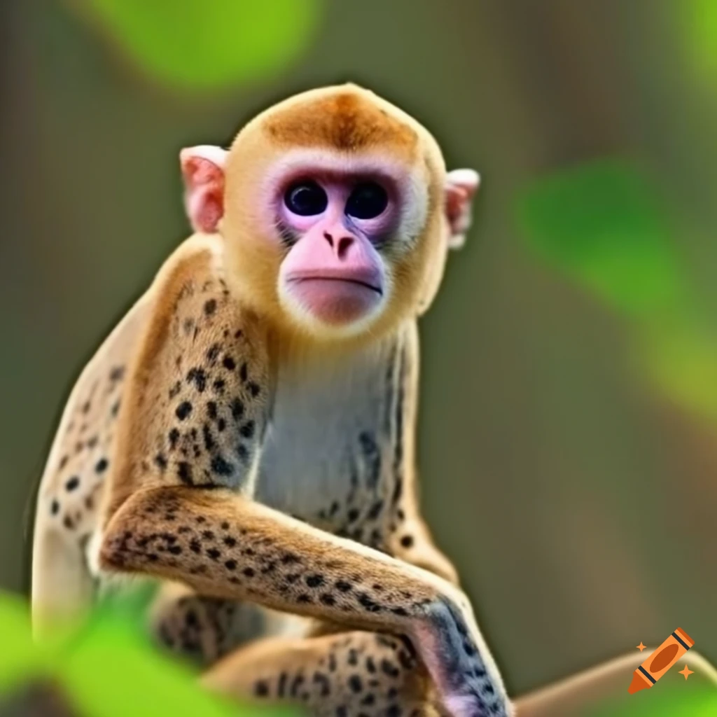 Leopard-spotted monkey on Craiyon