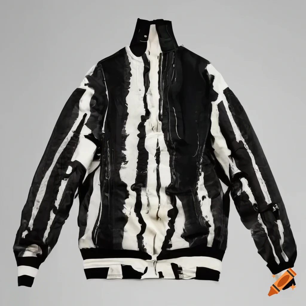 White and black birch texture street style tracksuit by maison margiela ...