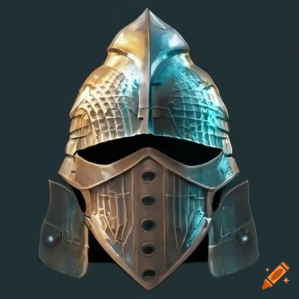 Front view of a deep-sea exploration bathyscaphe armor on Craiyon