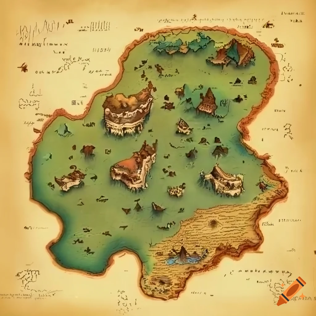 Fantasy country map on Craiyon