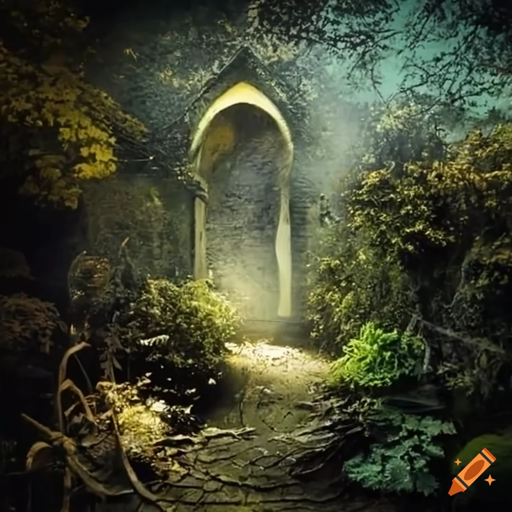 Haunted garden on Craiyon