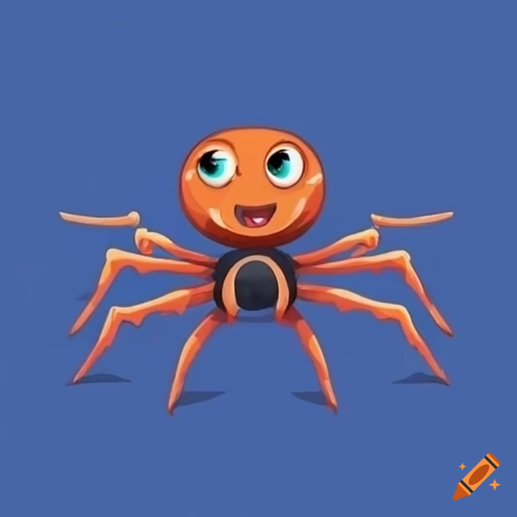 Spider character for children's cartoon on Craiyon